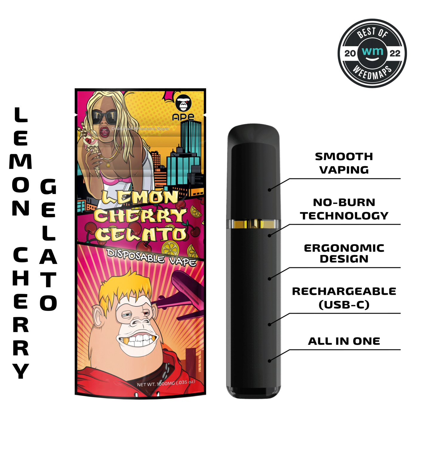 Purple Haze (Sativa) — 1g APE Disposable Vape | APE Premium Cannabis